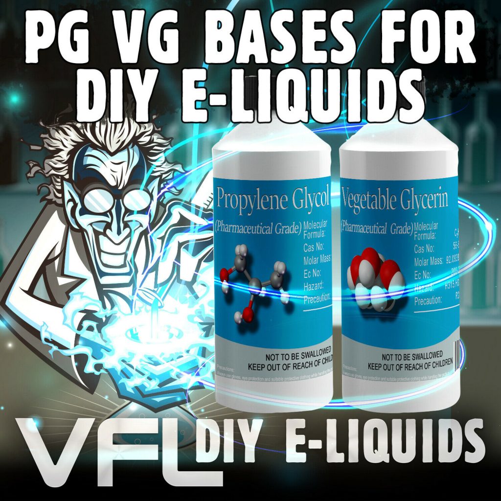 VG PG VEGETABLE GLYCERINE & PROPYLENE GLYCOL BASE MIX DIY E-LIQUID VAPE ...